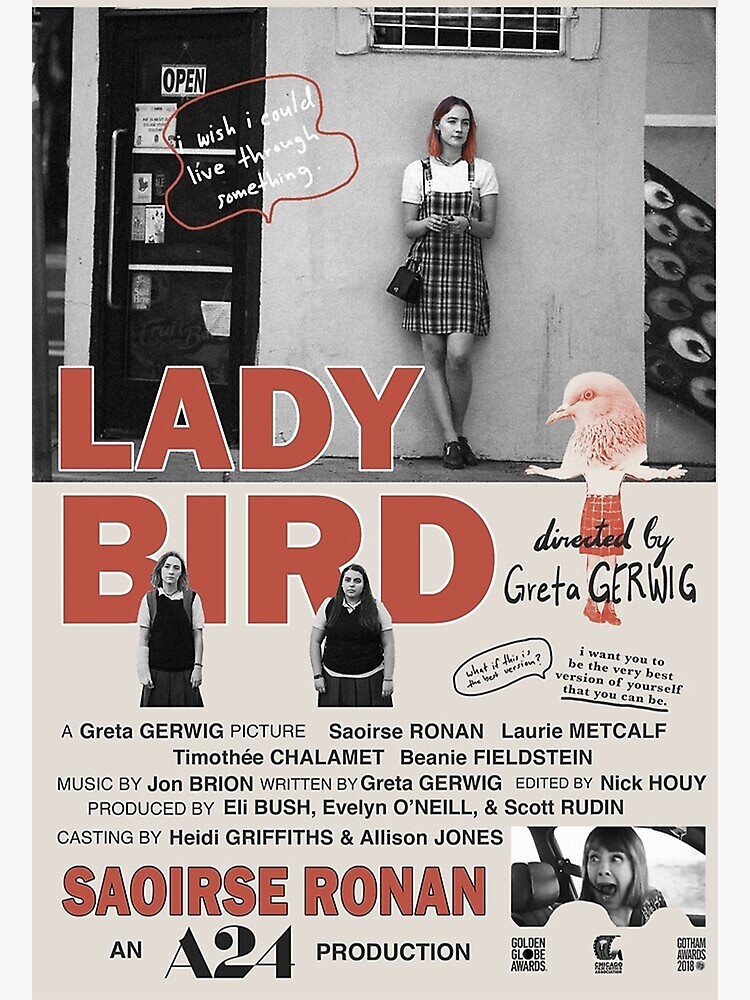 "Lady Bird A24 Film by Greta Gerwig Poster classic " Poster for Sale by ...
