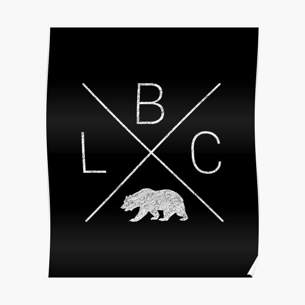"Long Beach California LBC Cross Design (distressed)" Poster for Sale ...