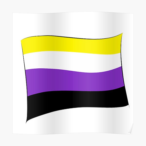 "Non-Binary Pride Flag" Poster for Sale by Radio00 | Redbubble