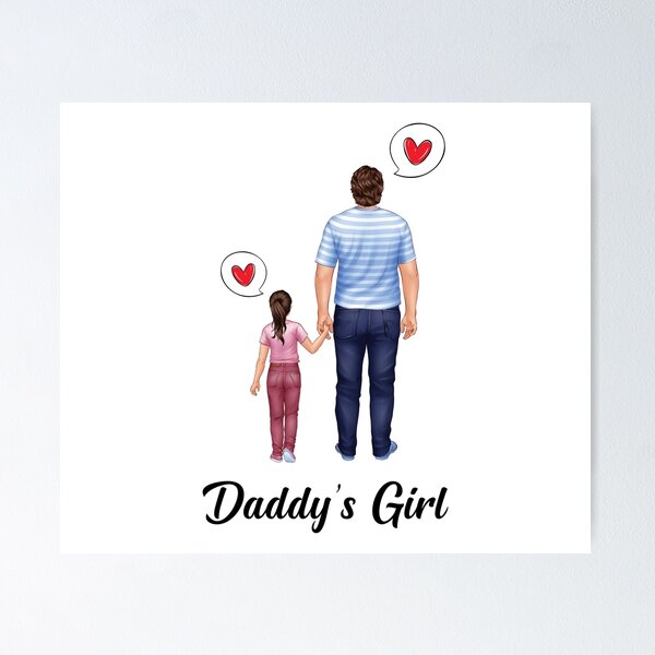 "Daddys Little Princess Girl Fathers Day Love" Poster for Sale by ...