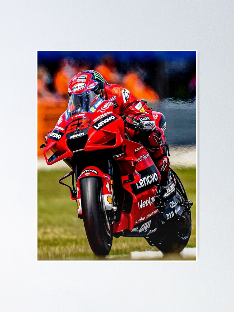 "Francesco Bagnaia" Poster for Sale by LizziePrudence | Redbubble
