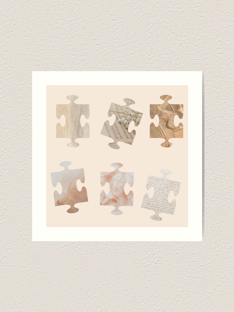 "Neutral puzzle pieces, sticker pack" Art Print for Sale by beskrajem ...