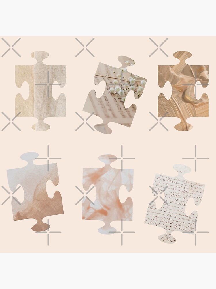 "Neutral puzzle pieces, sticker pack" Art Print for Sale by beskrajem ...