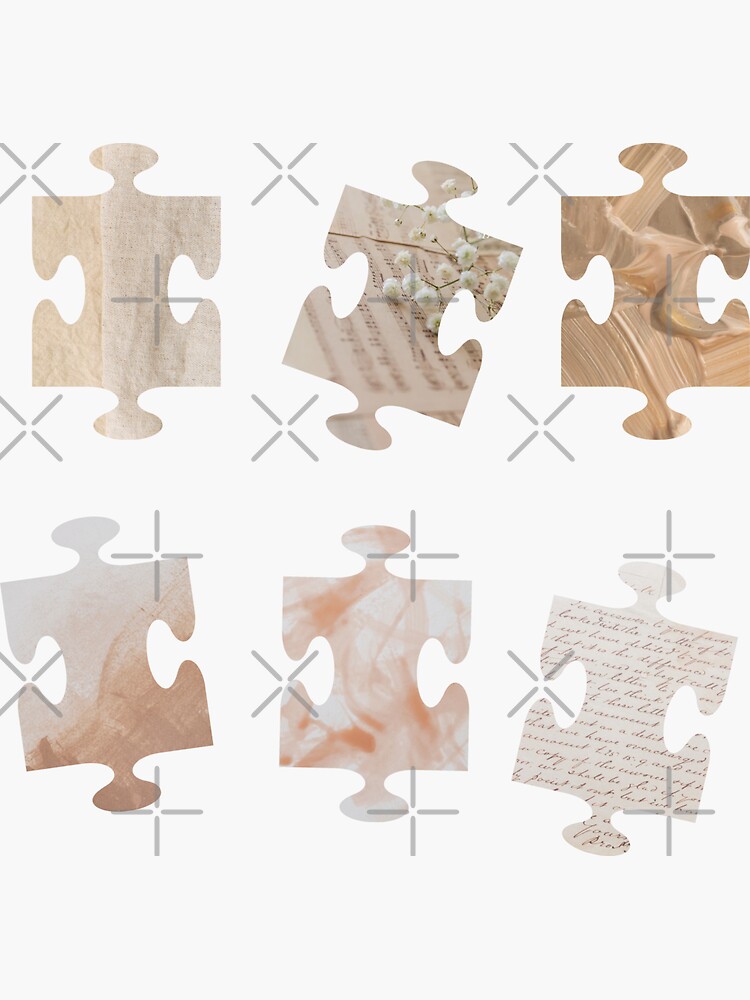 "Neutral puzzle pieces, sticker pack" Sticker for Sale by beskrajem ...