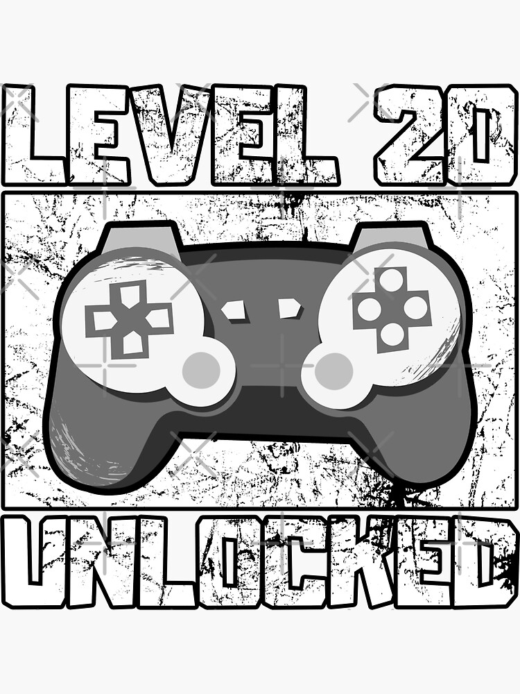 "Level 20 Unlocked" Sticker for Sale by FNStuff | Redbubble
