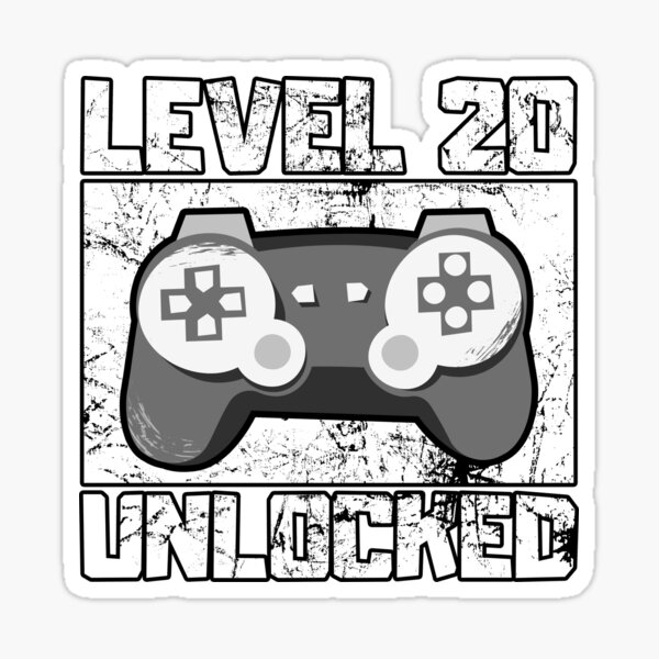 "Level 20 Unlocked" Sticker for Sale by FNStuff | Redbubble