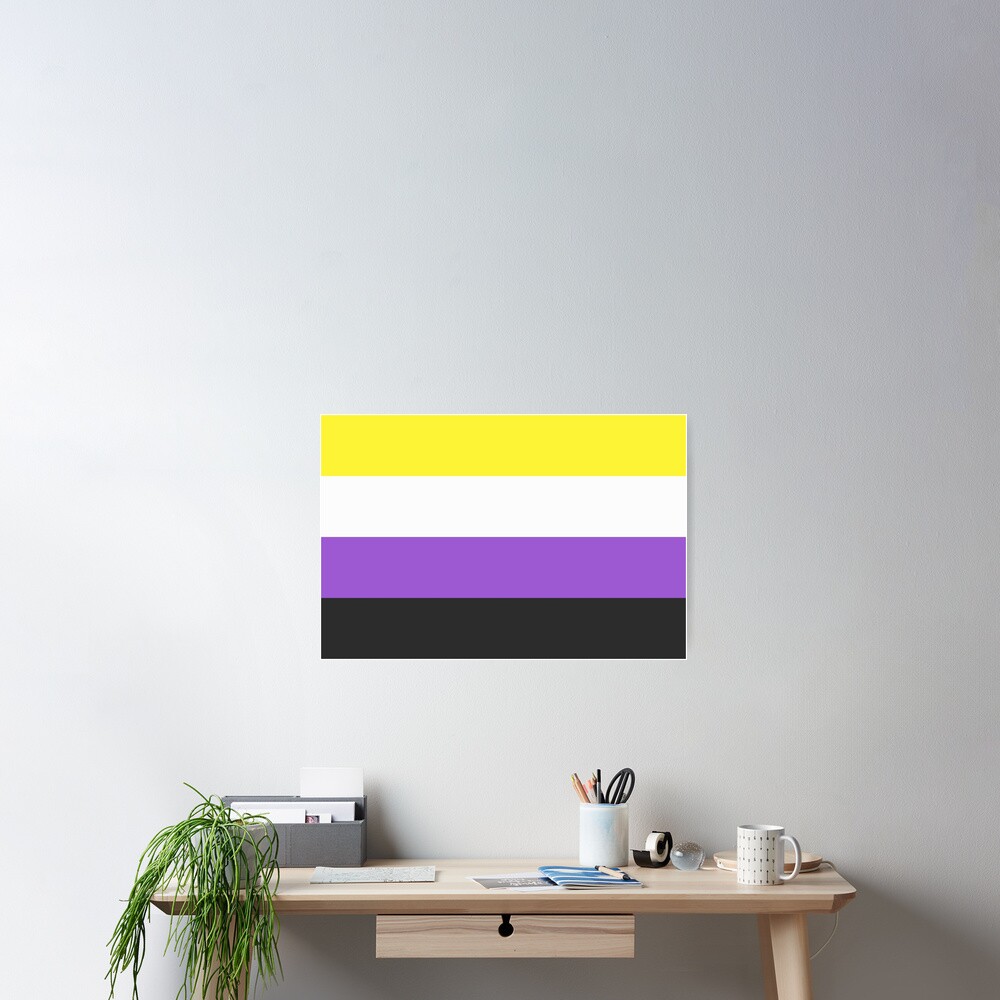 "Nonbinary Non-Binary NB Pride Flag Queer LGBT+" Poster for Sale by ...