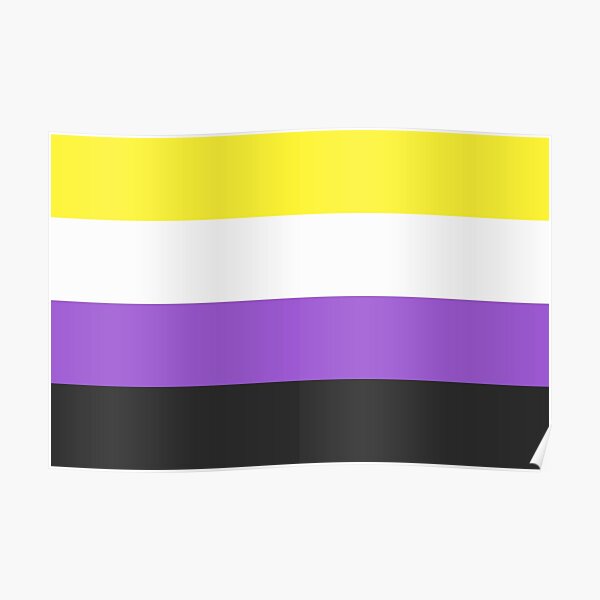 "Nonbinary Non-Binary NB Pride Flag Queer LGBT+" Poster for Sale by ...