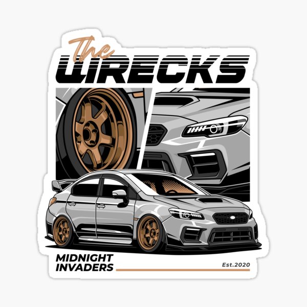 " WRX STI Sport Car Illustration" Sticker for Sale by mohalldi | Redbubble