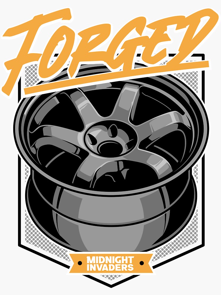"Forged Car Rim Illustration" Sticker for Sale by mohalldi | Redbubble