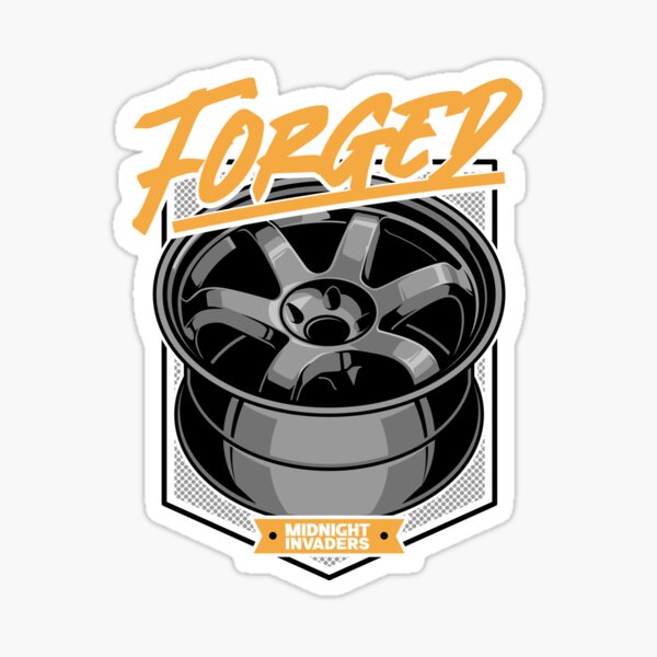 "Forged Car Rim Illustration" Sticker for Sale by mohalldi | Redbubble