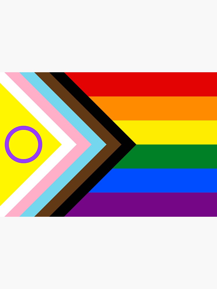 Intersex Inclusive Progress Pride Flag Queer Lgbt Sticker For Sale