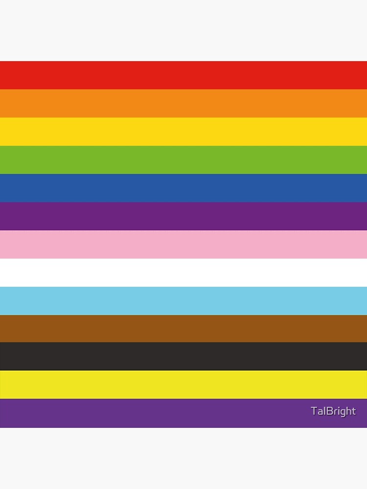 "Inclusive Pride Flag Colors " Poster for Sale by TalBright | Redbubble