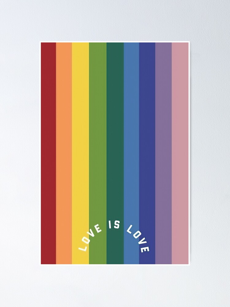 "Love Is Love Pride Month Pride Flag LGBT" Poster for Sale by ...