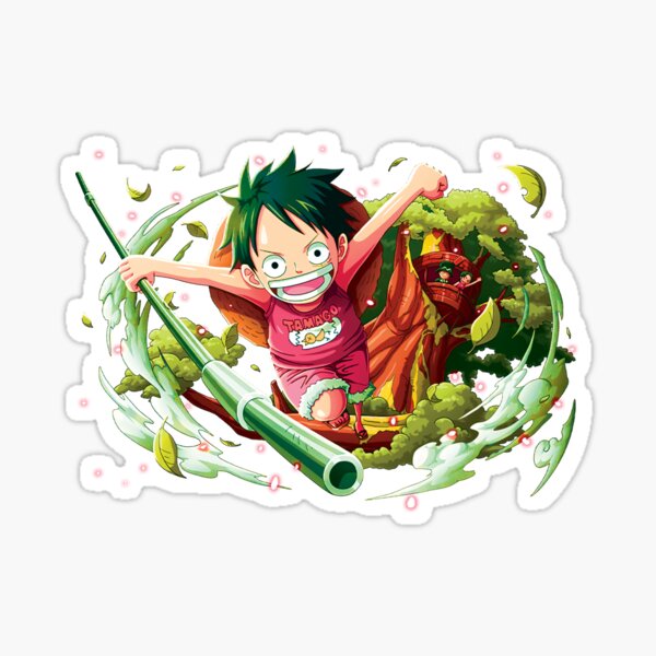 "Cartoon Luffy Art" Sticker for Sale by Starlashop | Redbubble