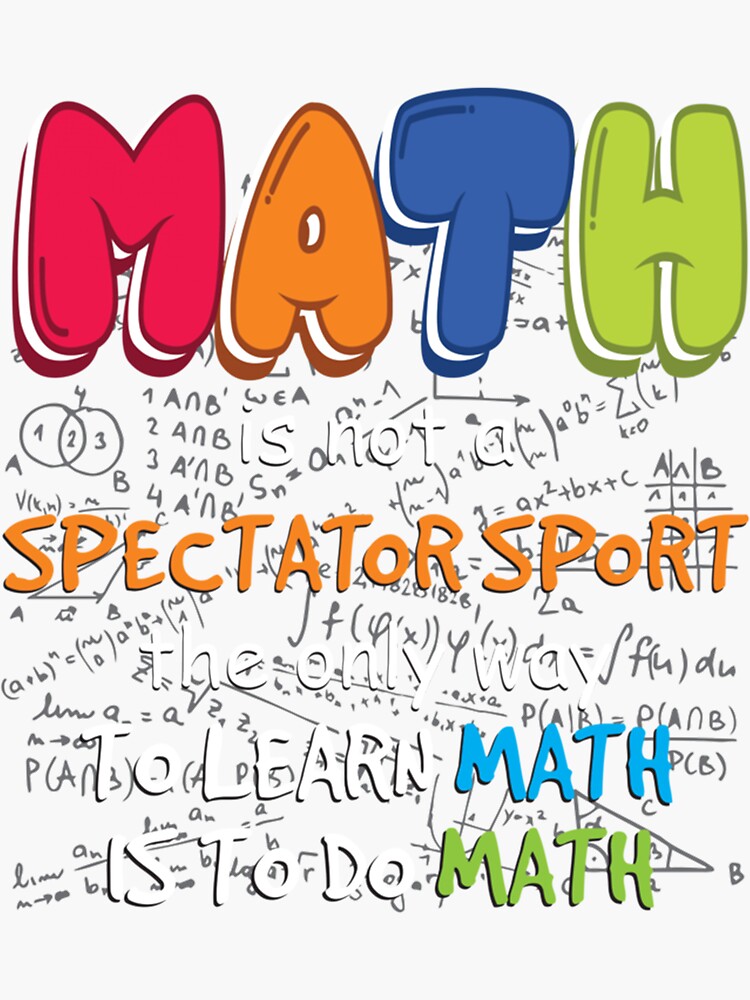 "Math Is Not A Spectator Sport Funny Teacher Mathematics Gift Pullover ...