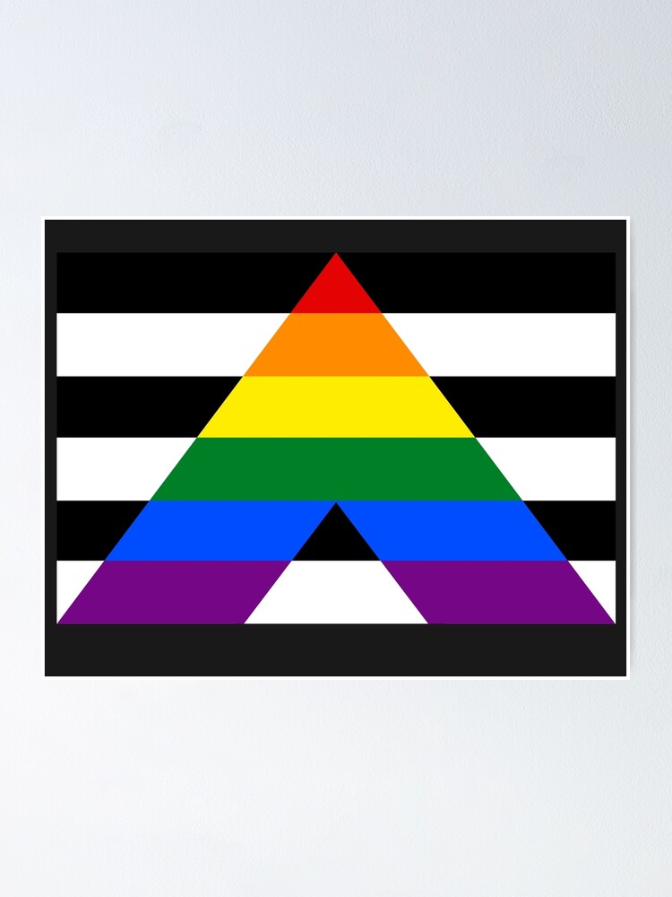 "Straight Ally Pride Flag" Poster for Sale by kiippers | Redbubble