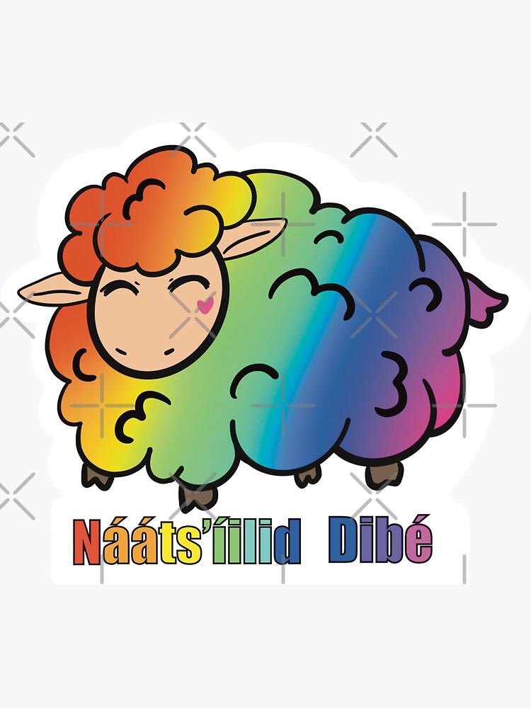 "Rainbow Sheep " Sticker for Sale by Miichikocreate | Redbubble
