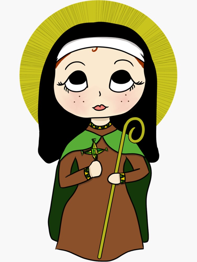 "Saint Brigid of Ireland Cute Anime Chibi of the Catholic Saint ...
