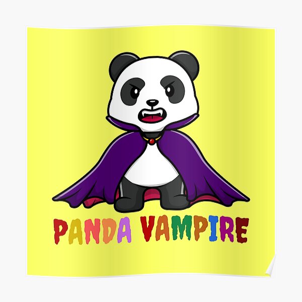 "Cute Panda Vampire - Funny" Poster for Sale by OMGCutie | Redbubble