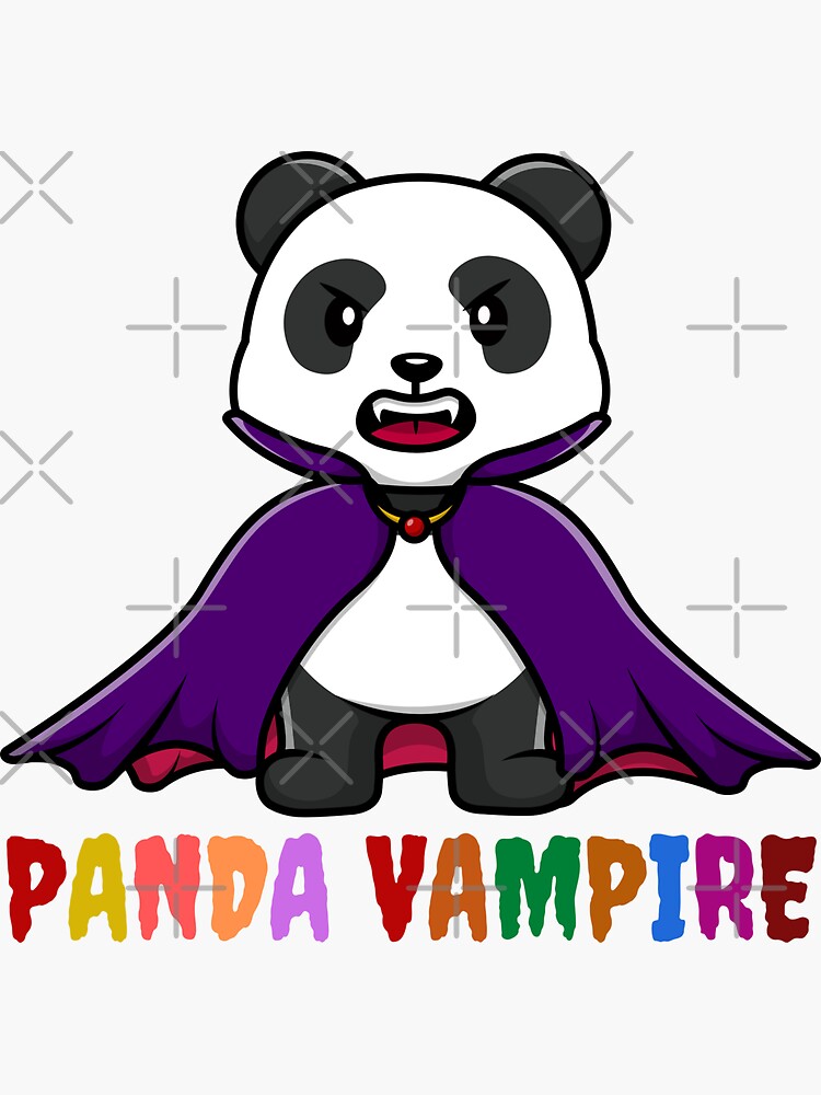 "Cute Panda Vampire - Funny" Sticker for Sale by OMGCutie | Redbubble