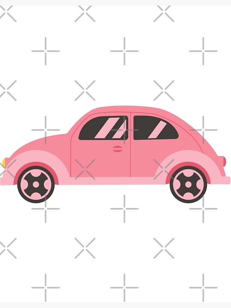 "Cute little pink car" Poster for Sale by Simon0910 | Redbubble