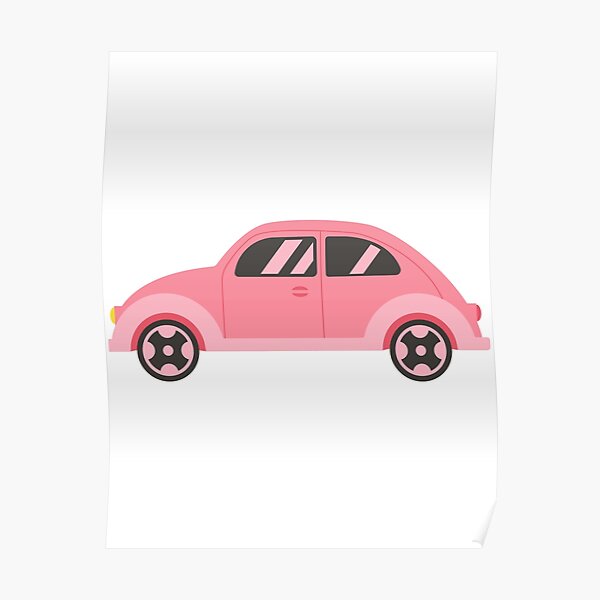 "Cute little pink car" Poster for Sale by Simon0910 | Redbubble