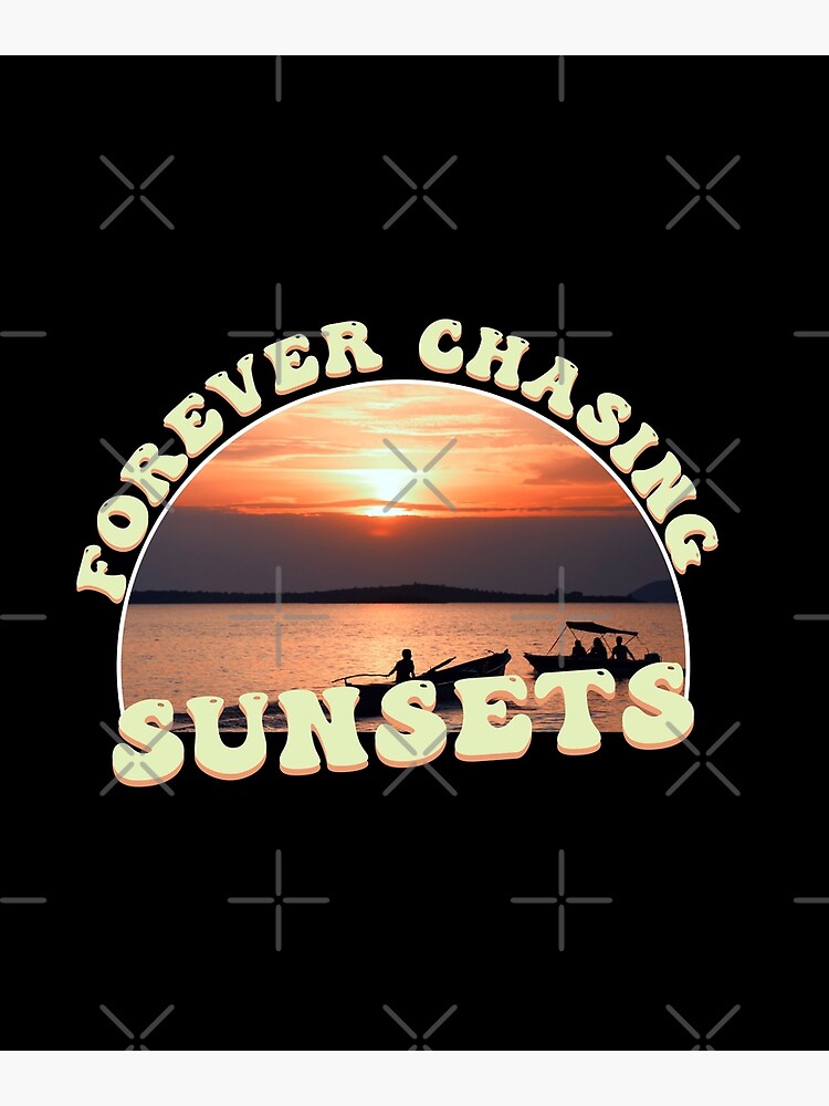 "Forever Chasing Sunsets, Beach Tee,Aesthetic, Words on Back, Retro ...