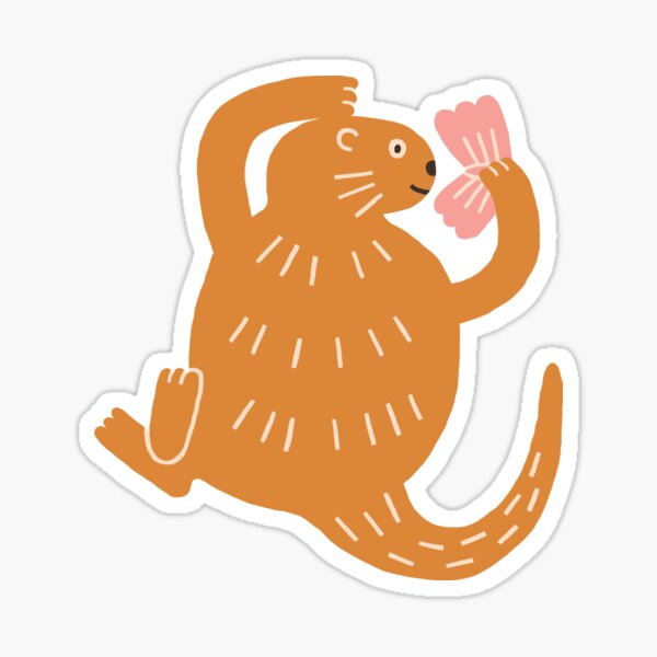 "Fancy Otter" Sticker for Sale by Keatonflowers | Redbubble