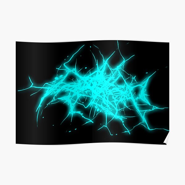 "Cool Neon blue abstract electric design" Poster for Sale by Infinity ...