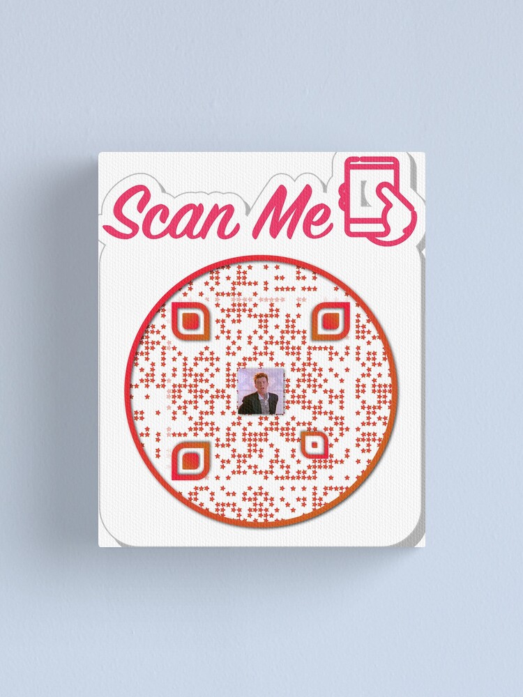 "rickroll qr code" Canvas Print for Sale by jimnicklaus | Redbubble