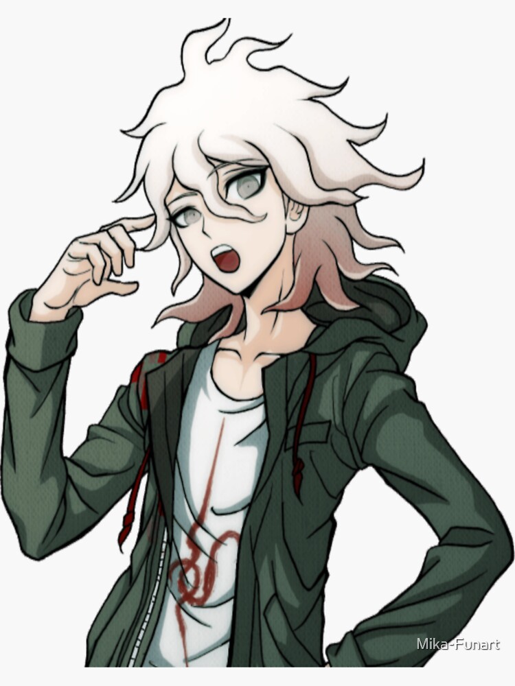 "Nagito Komaeda" Sticker for Sale by Mika-Funart | Redbubble