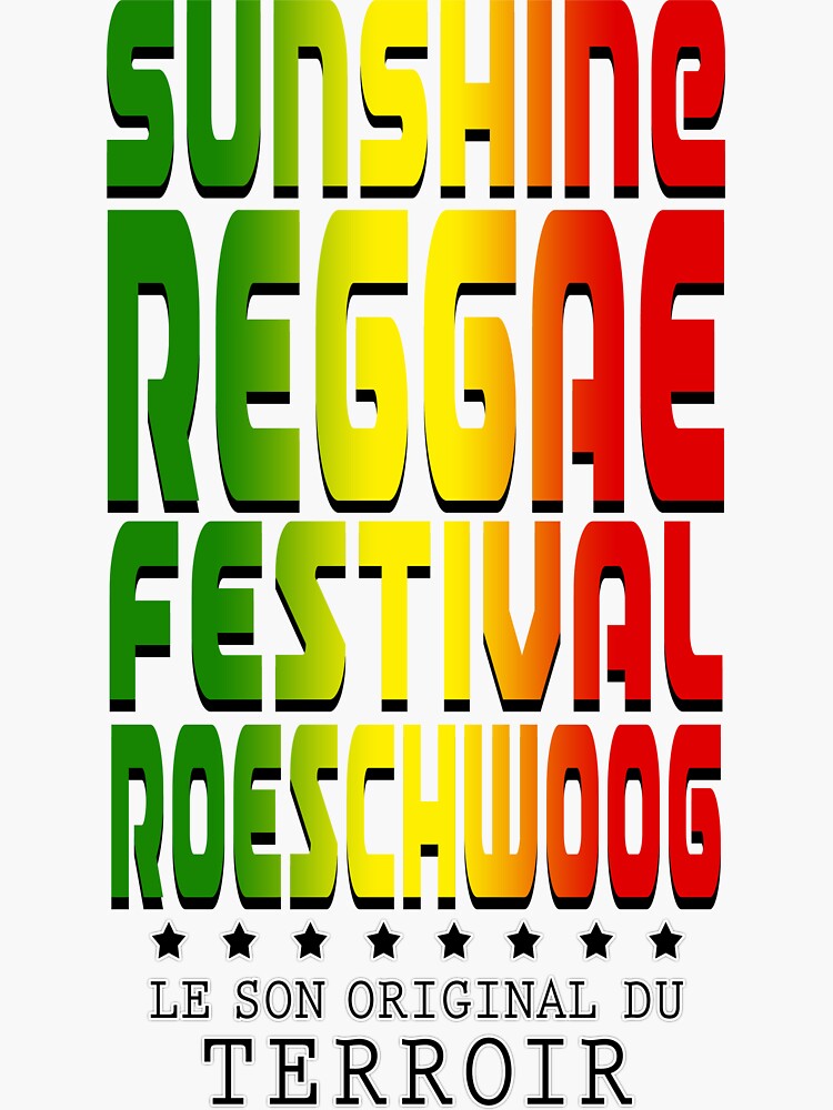 "Sunshine Reggae Festival" Sticker for Sale by SRF-ROESCHWOOG | Redbubble