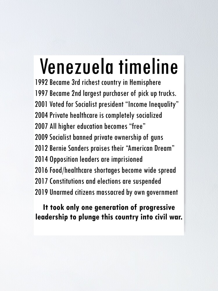 "Venezuela one generation timeline" Poster for Sale by PERsonalthreads ...