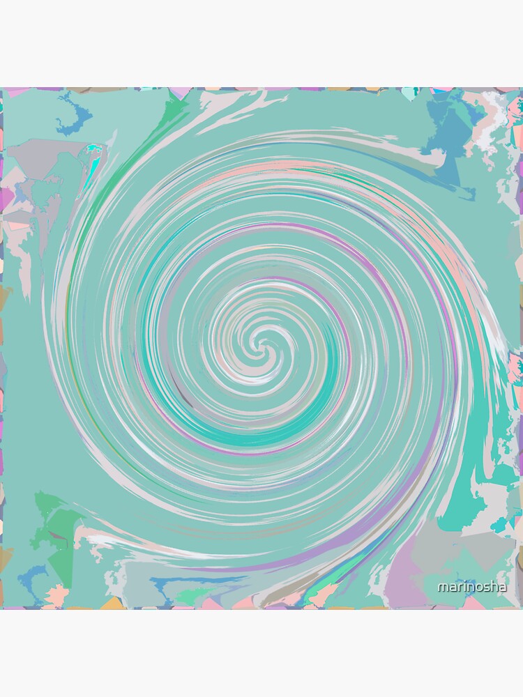 "VERTIGO TURQUOISE" Sticker for Sale by marinosha | Redbubble