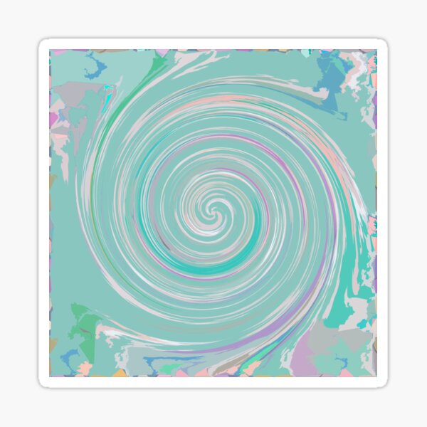 "VERTIGO TURQUOISE" Sticker for Sale by marinosha | Redbubble