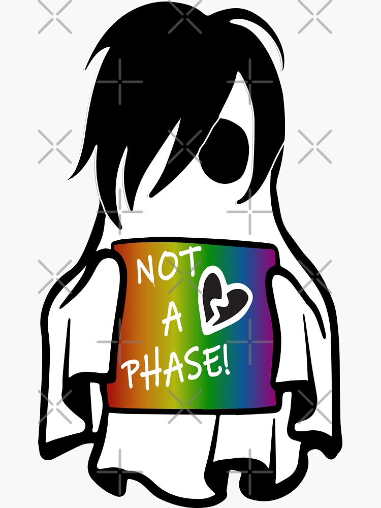 "not a phase lgbt emo pride" Sticker for Sale by TATSANDARTS | Redbubble