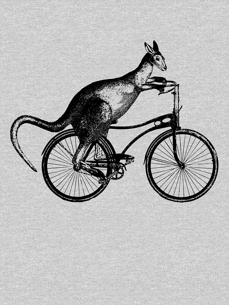 "Kangaroo Riding Bicycle" T-shirt by scooterbaby | Redbubble | kangaroo ...