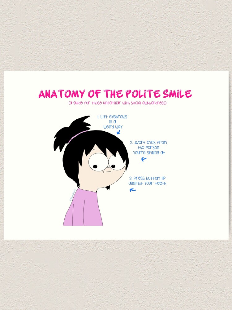 "Anatomy of the Polite Smile" Art Print for Sale by arlindixon | Redbubble