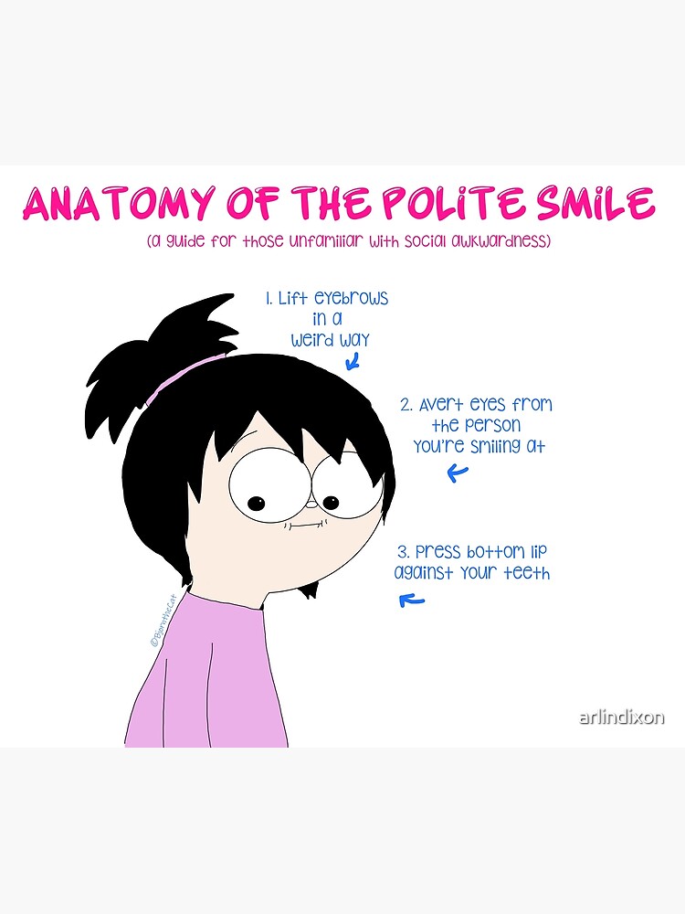 "Anatomy of the Polite Smile" Art Print for Sale by arlindixon | Redbubble