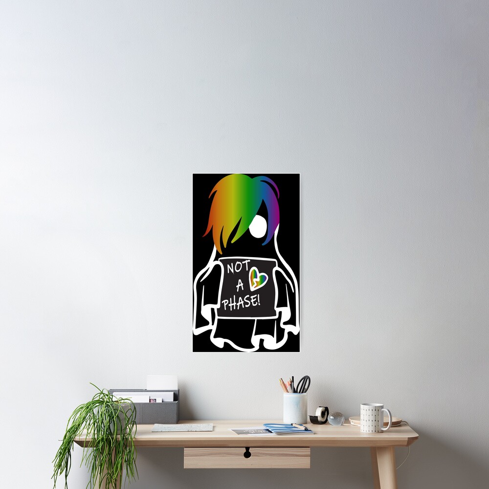 "emo gothic lgbtq not a phase, pride month" Poster for Sale by ...