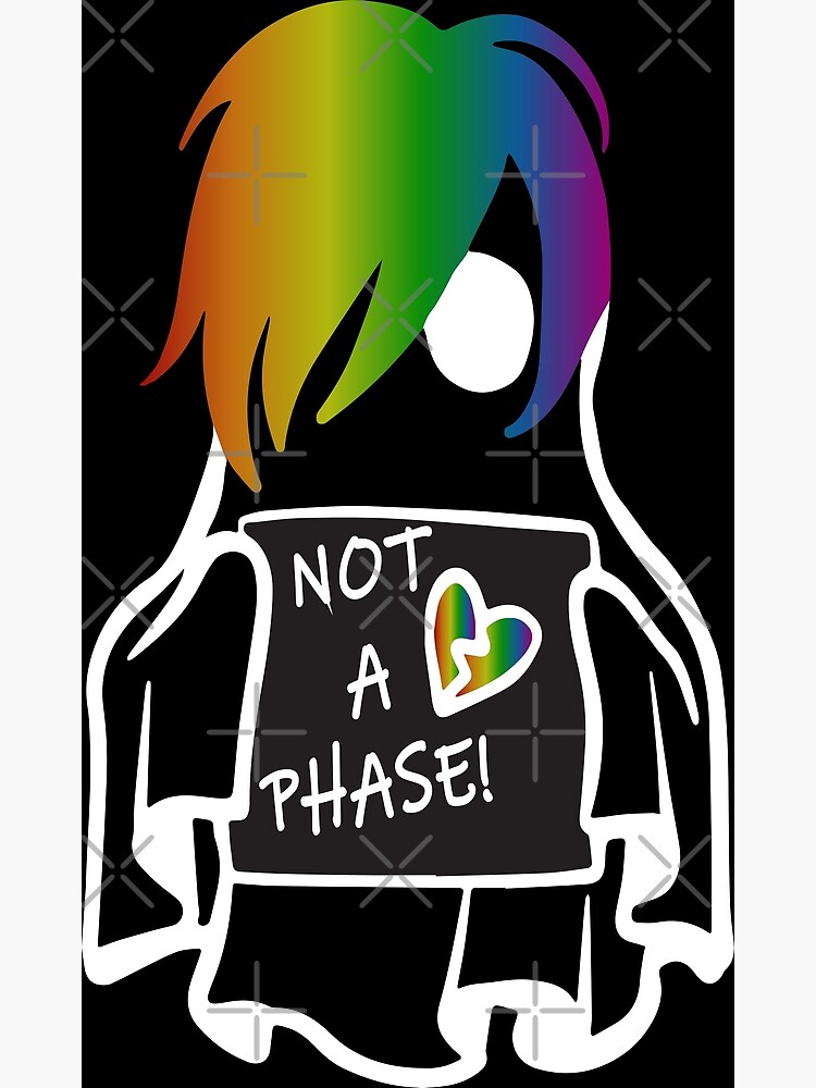 "emo gothic lgbtq not a phase, pride month" Poster for Sale by ...
