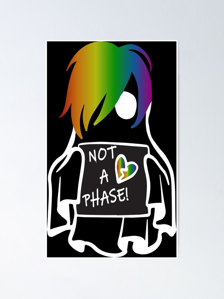 "emo gothic lgbtq not a phase, pride month" Poster for Sale by ...