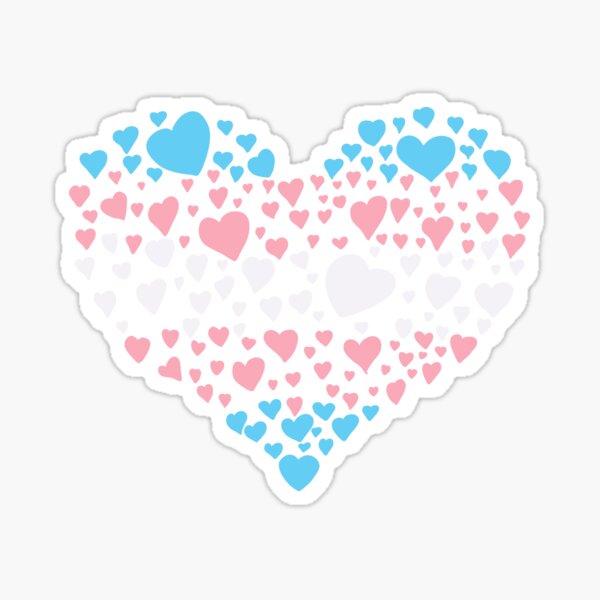 "Trans heart" Sticker for Sale by Becky-Marie | Redbubble