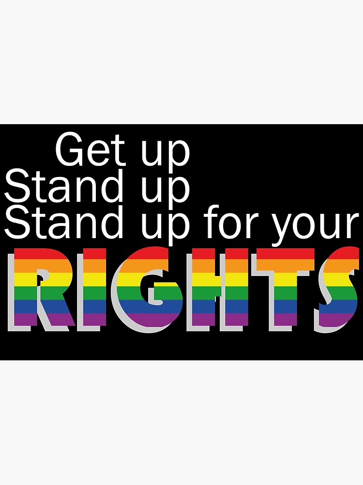 "Stand up for your Rights pride flag white" Poster for Sale by ...