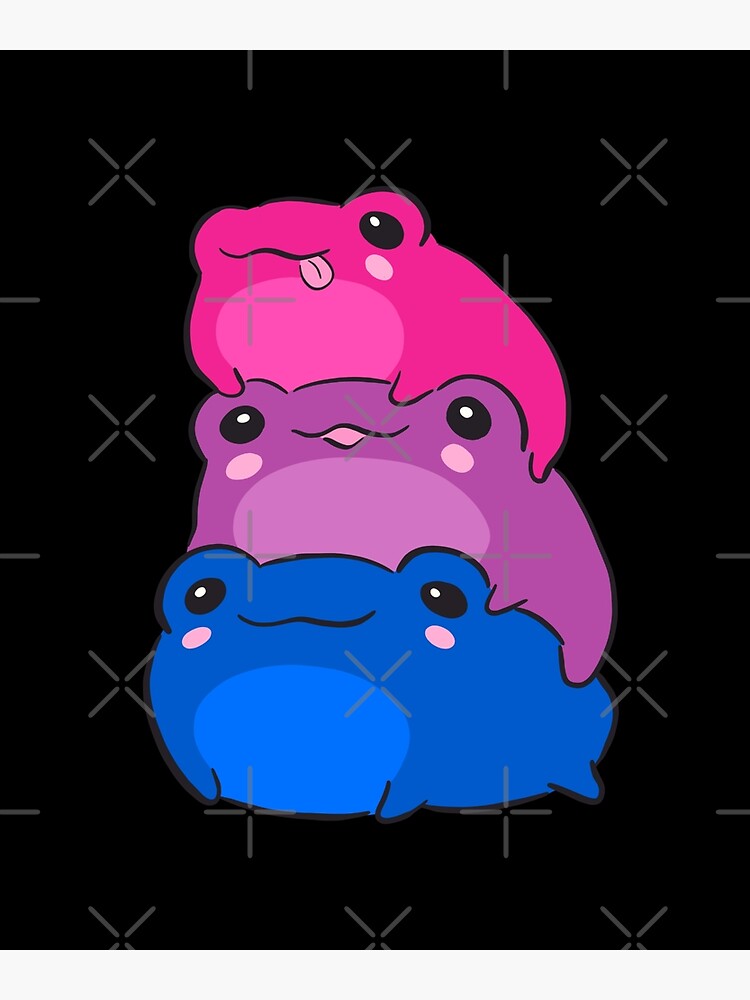 "Bisexual Flag Color Frogs Subtle Bi Pride LGBTQ Aesthetic - Bi Pink ...