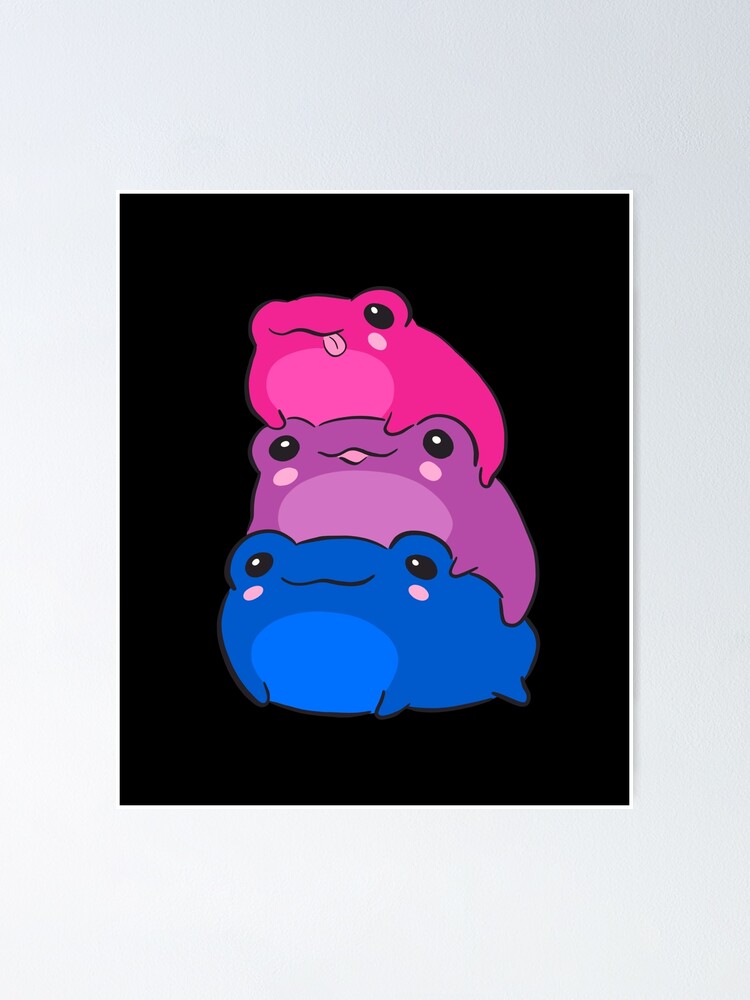 "Bisexual Flag Color Frogs Subtle Bi Pride LGBTQ Aesthetic - Bi Pink ...