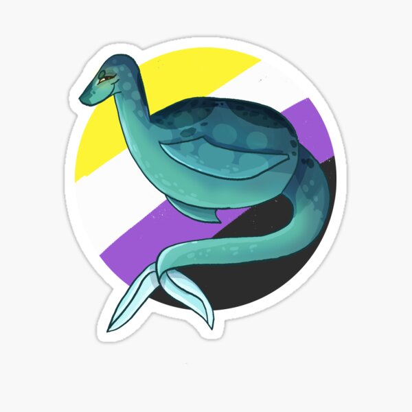 " Loch Ness Monster Pride Flags- Nonbinary" Sticker for Sale by ...