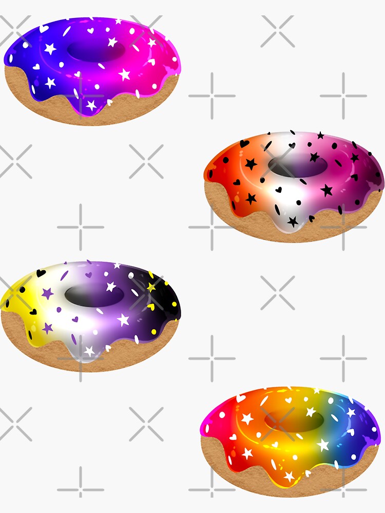 "Aesthetic cute PRIDE donut stickers " Sticker for Sale by Succucrazy ...