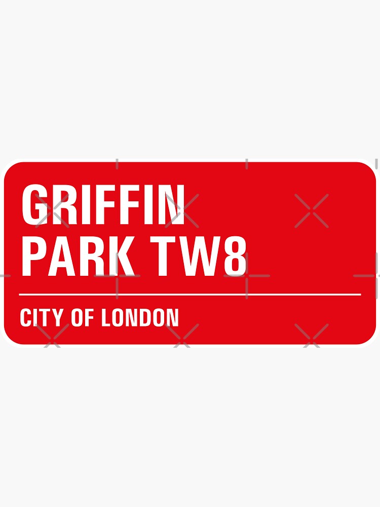 "Brentford - Griffin Park Street Sign" Sticker for Sale by ...